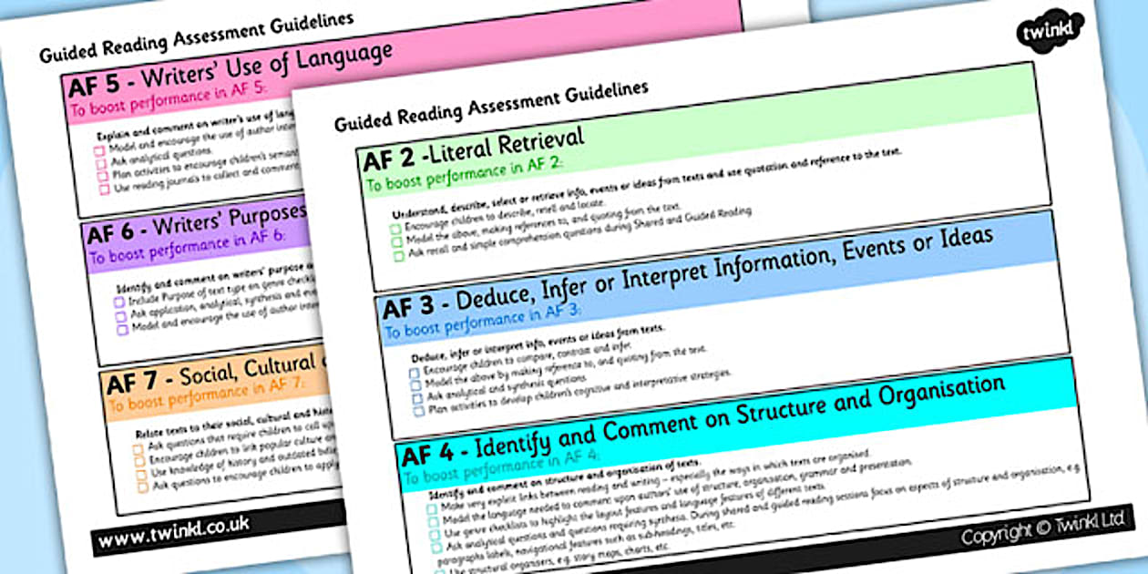 Guided Reading Assessment Guidelines Landscape - Twinkl