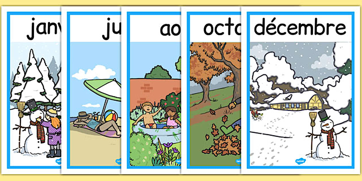 Months in French (teacher made) - Twinkl