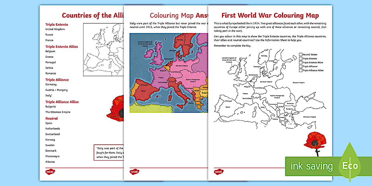 The First World War Worksheets - Resource (teacher made)