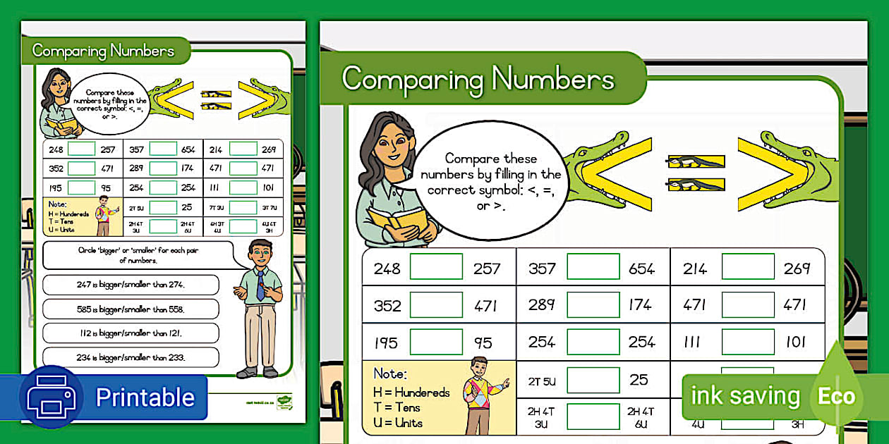 Grade 3 Maths: Comparing Numbers (teacher made) - Twinkl