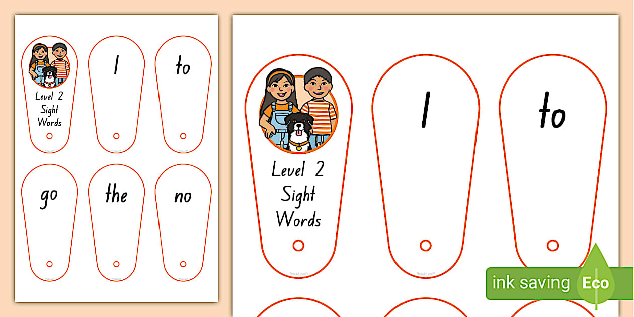 Level 2 Sight Word Fan