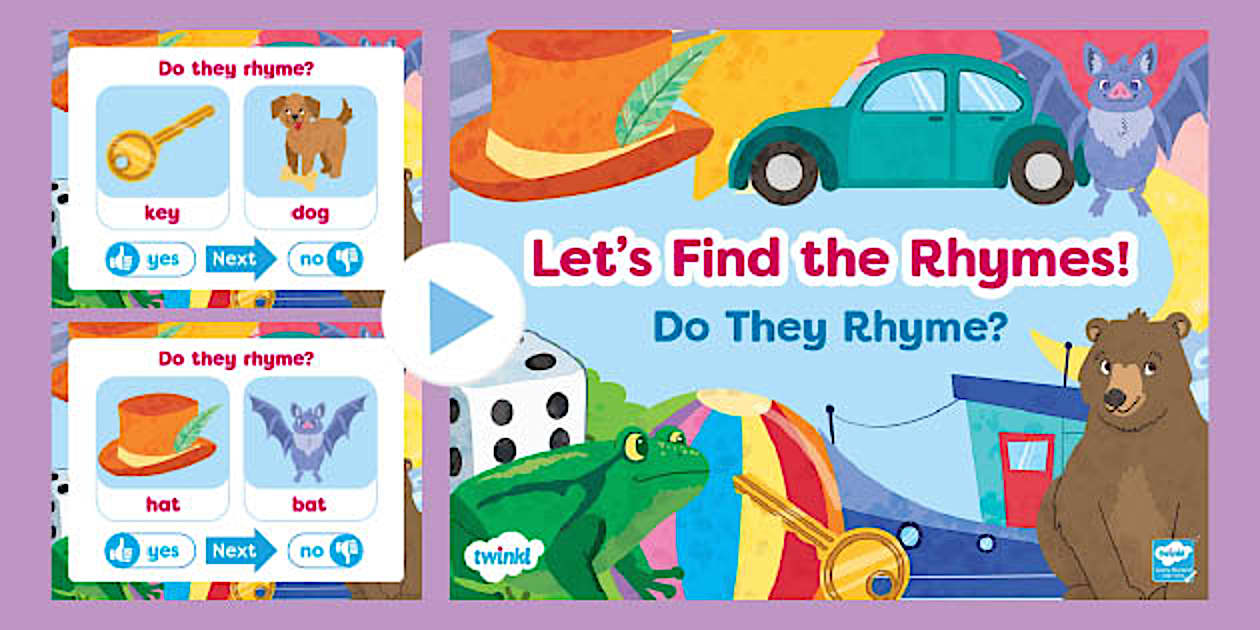 Do They Rhyme? Rhyming Words PowerPoint Game (teacher made)