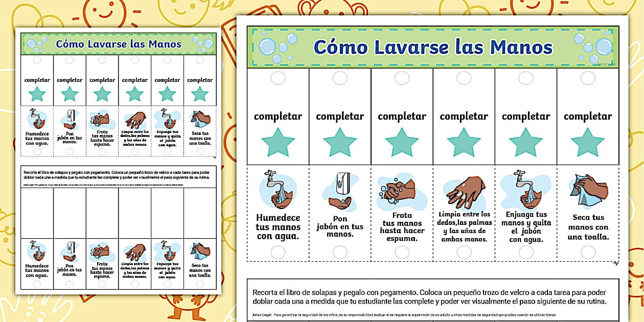 Libro de Solapas: Cómo Lavarse las Manos