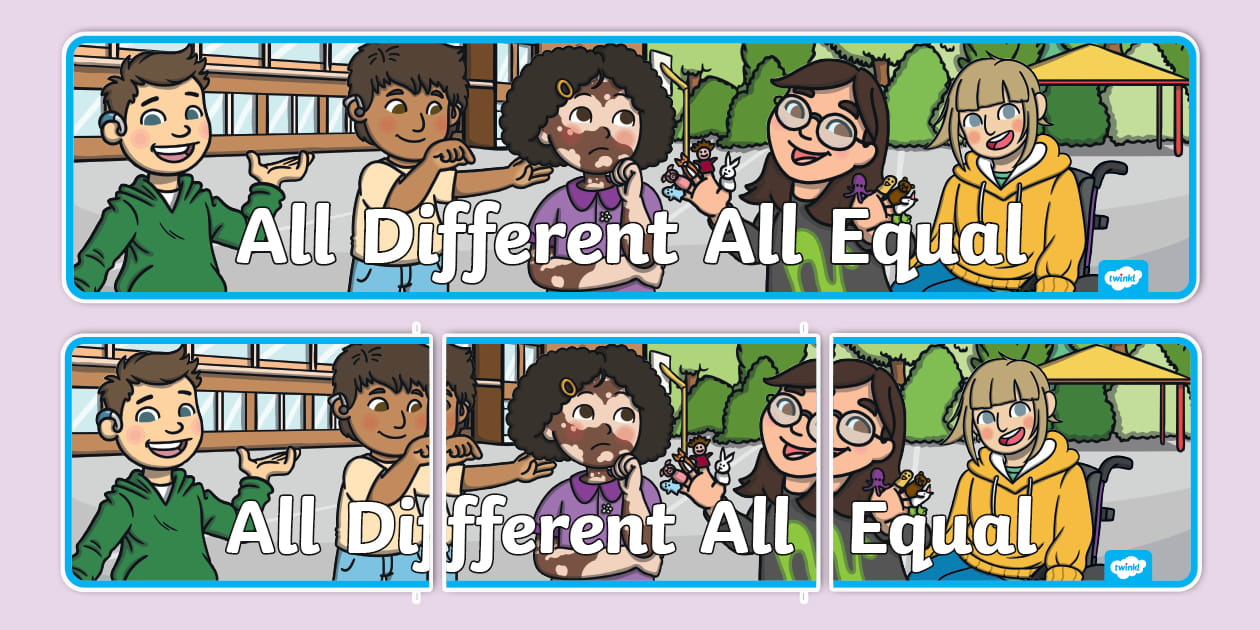 All Different All Equal Display Banner - Twinkl