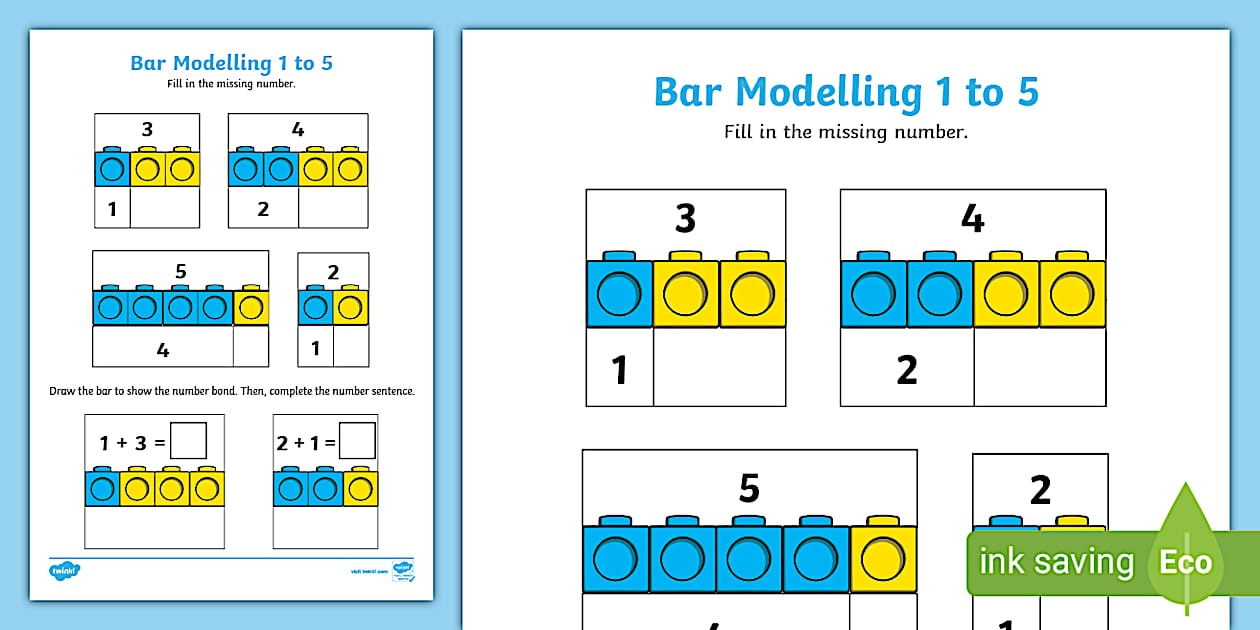 👉 Bar Modelling Composition of 1-5 Activity | Twinkl