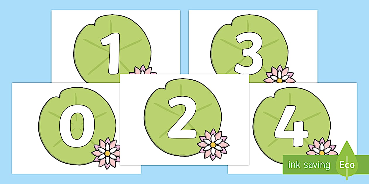 Numbers 0-31 on Lily Pads (professor feito) - Twinkl