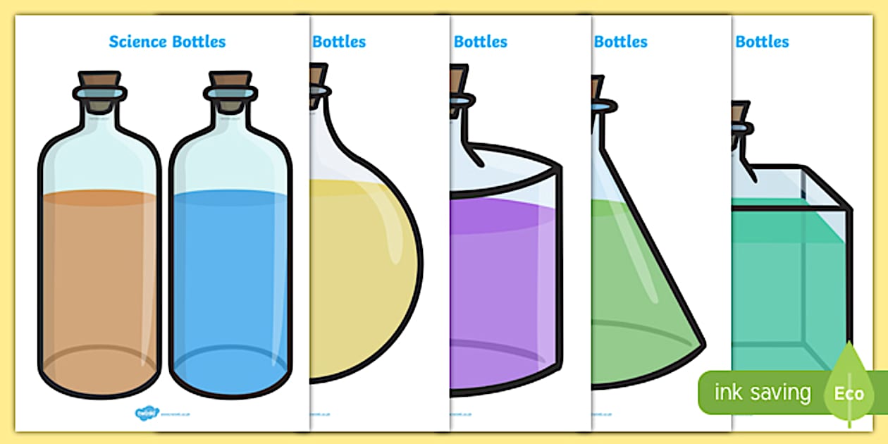 Science Lab Role Play Chemical Bottles - Twinkl