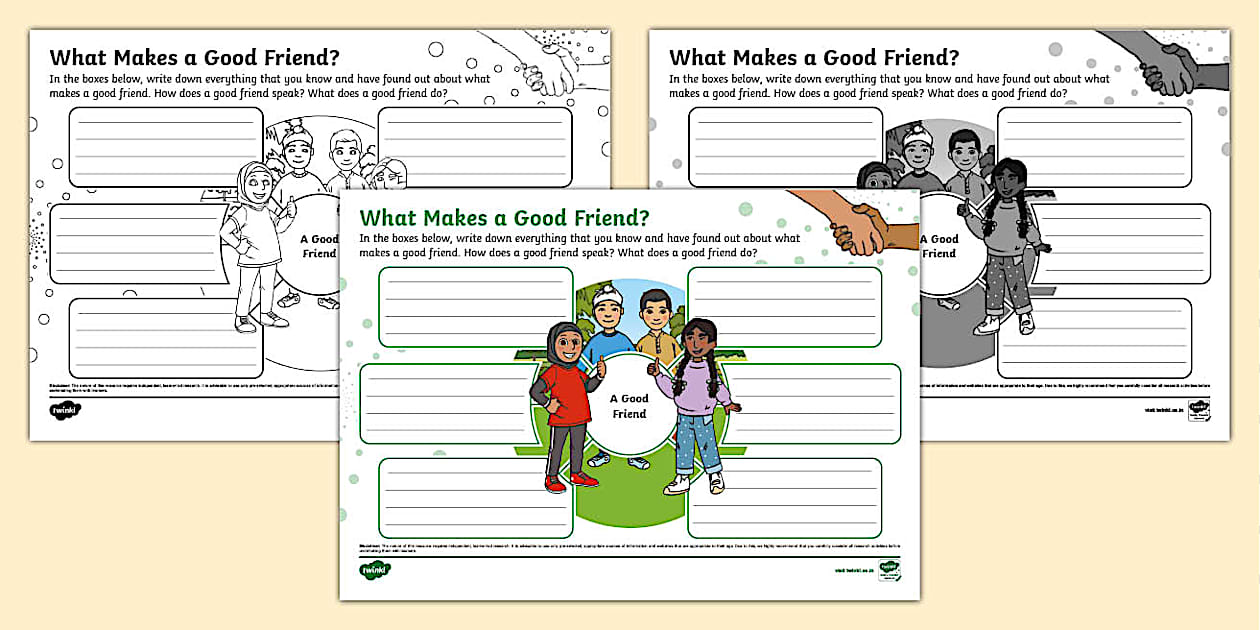 What Makes A Good Friend? Mind Map (teacher made) - Twinkl