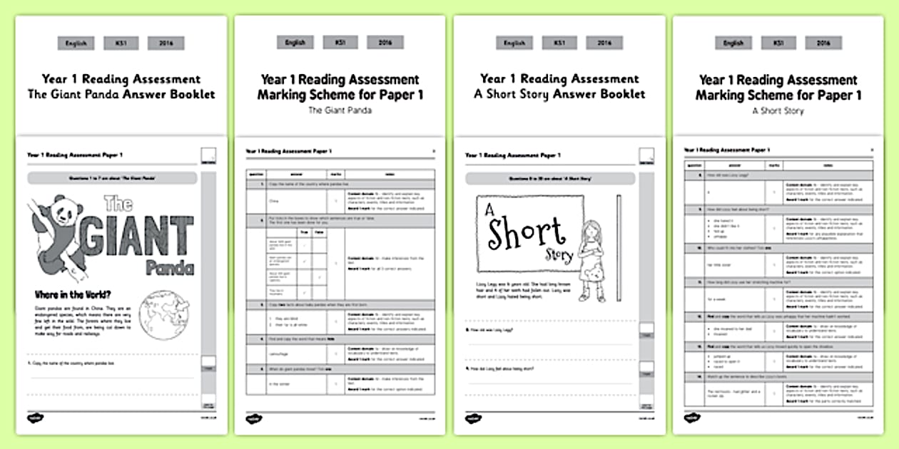 Editable Year 1 Reading Assessment Term 2 Paper 1 - Twinkl