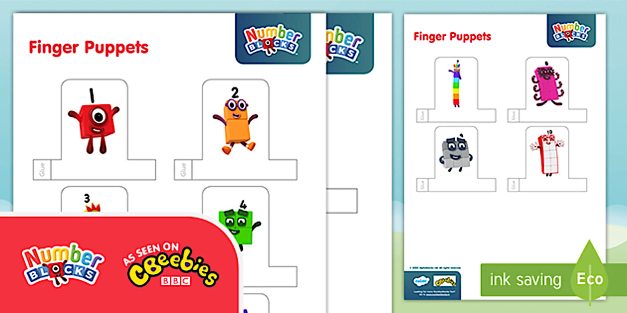 FREE! - 👉 Numberblocks: Finger Puppets - Twinkl
