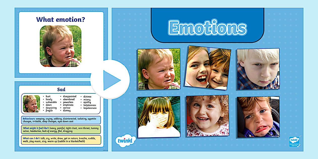 Emotions PowerPoint (Lehrer gemacht) - Twinkl