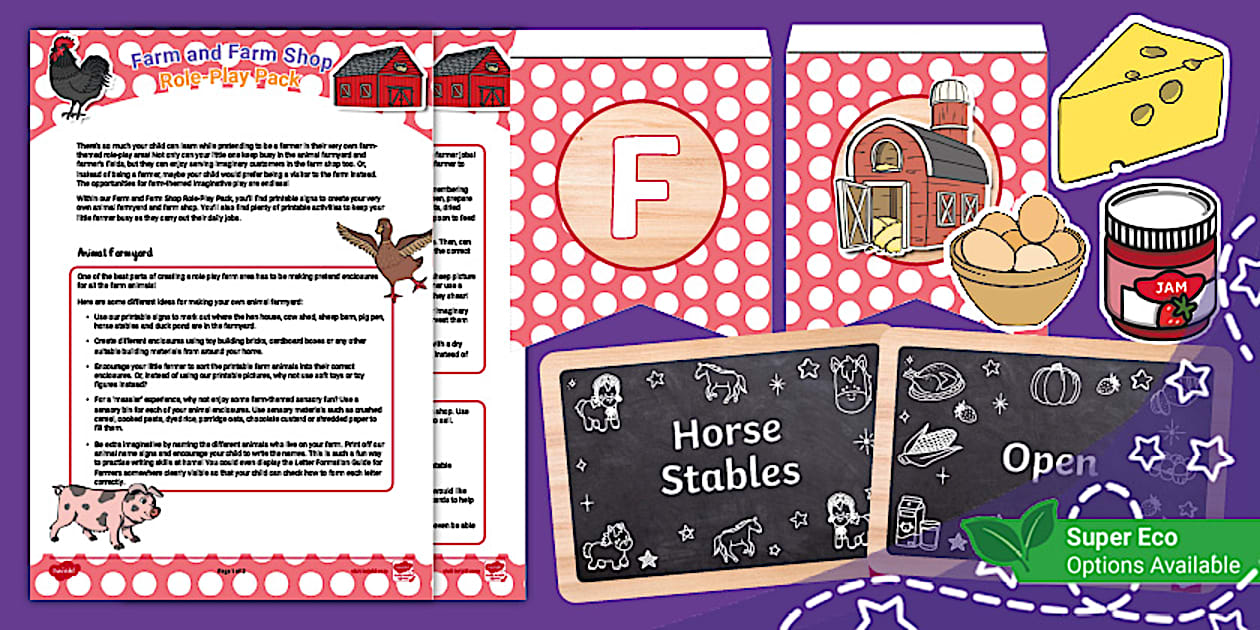 Farm and Farm Shop Role-Play Pack (teacher made) - Twinkl