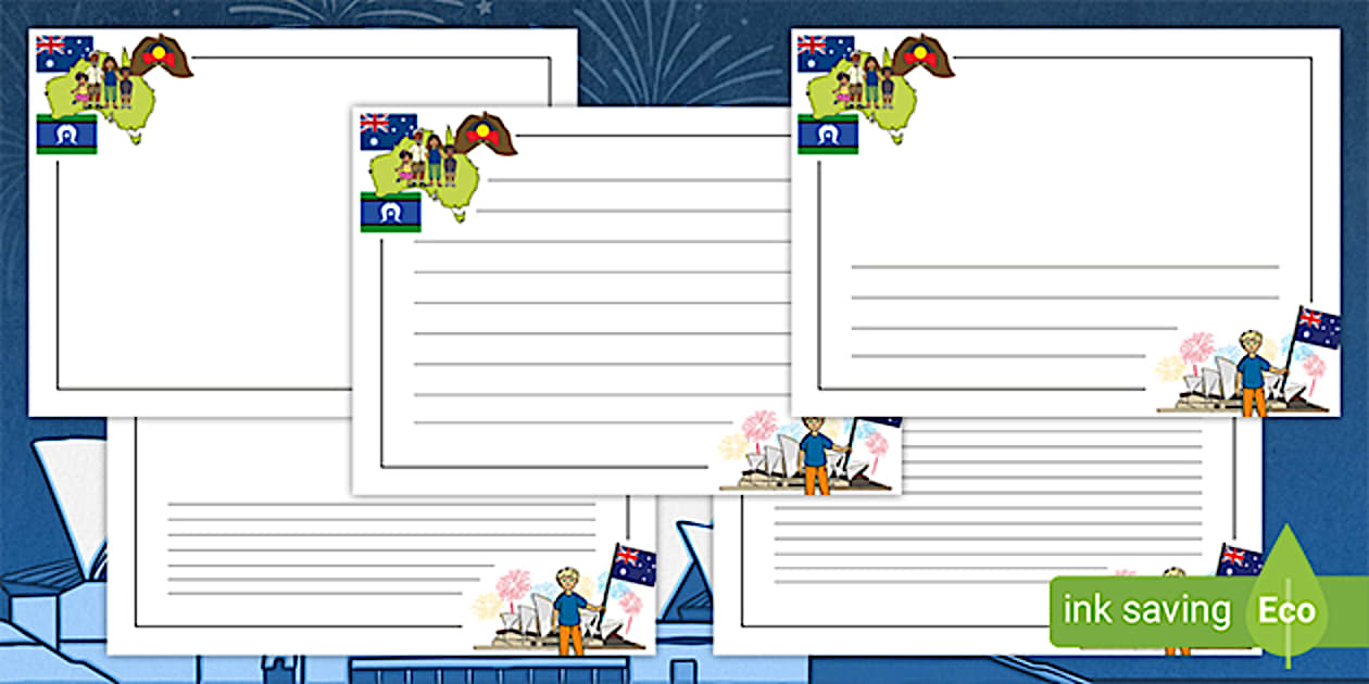 Australia Day Page Borders Landscape