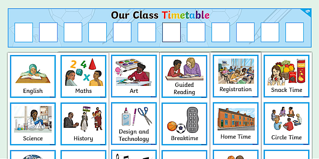 KS2 Editable Visual Daily Timetable Resource Pack - Twinkl
