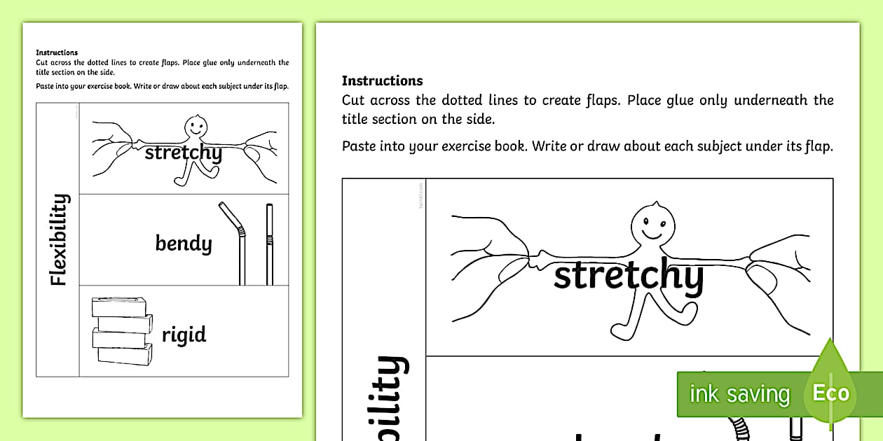 Flexibility Flaps Writing Worksheet - Twinkl
