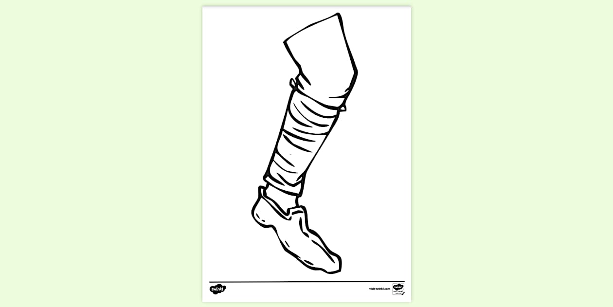 Right Leg Colouring Sheet | Colouring Sheets (teacher made)