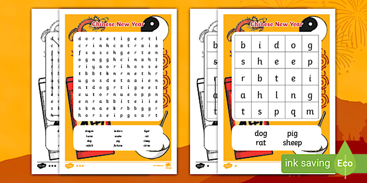 Printable Chinese New Year Word Search - Primary Resources