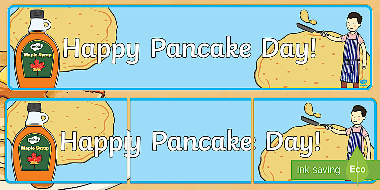 Happy Pancake Day! Banner - Twinkl