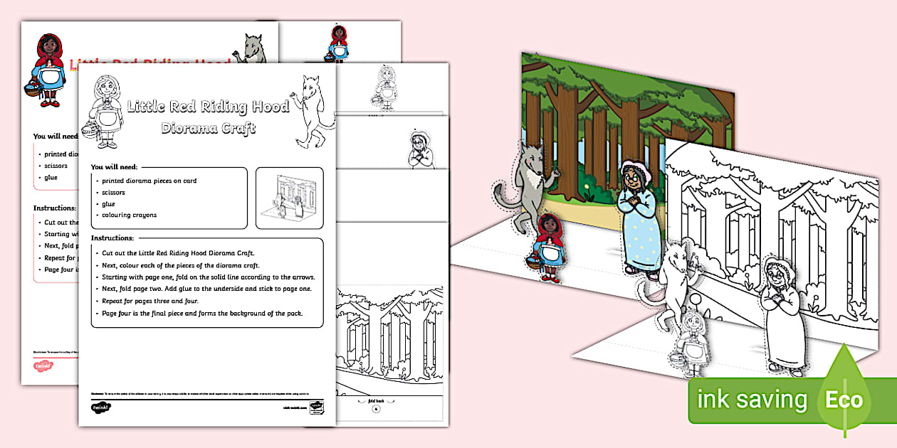 Little Red Riding Hood Diorama Craft (l'enseignant a fait)