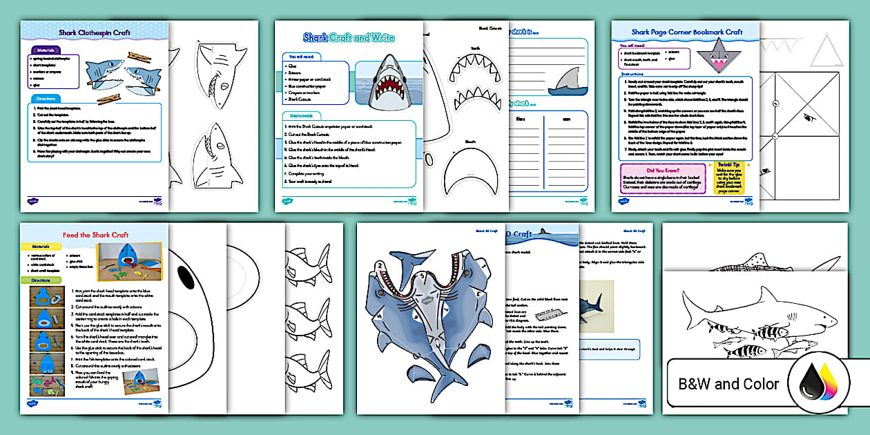 Shark Week Crafts | Resource | Twinkl USA (teacher made)