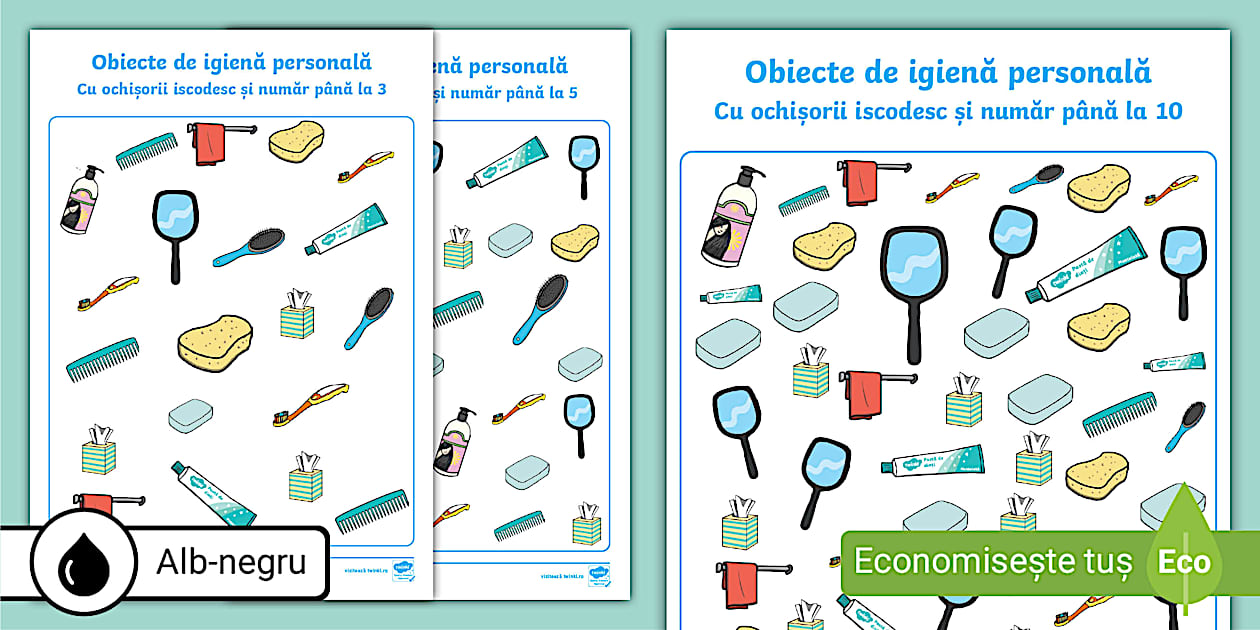 Obiecte de igienă personală: Cu ochișorii iscodesc și număr