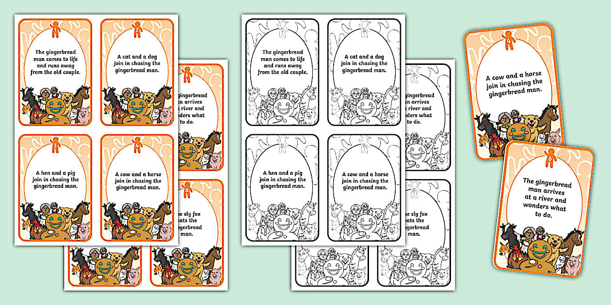 The Gingerbread Man Freeze Frame Drama Flashcards - Twinkl