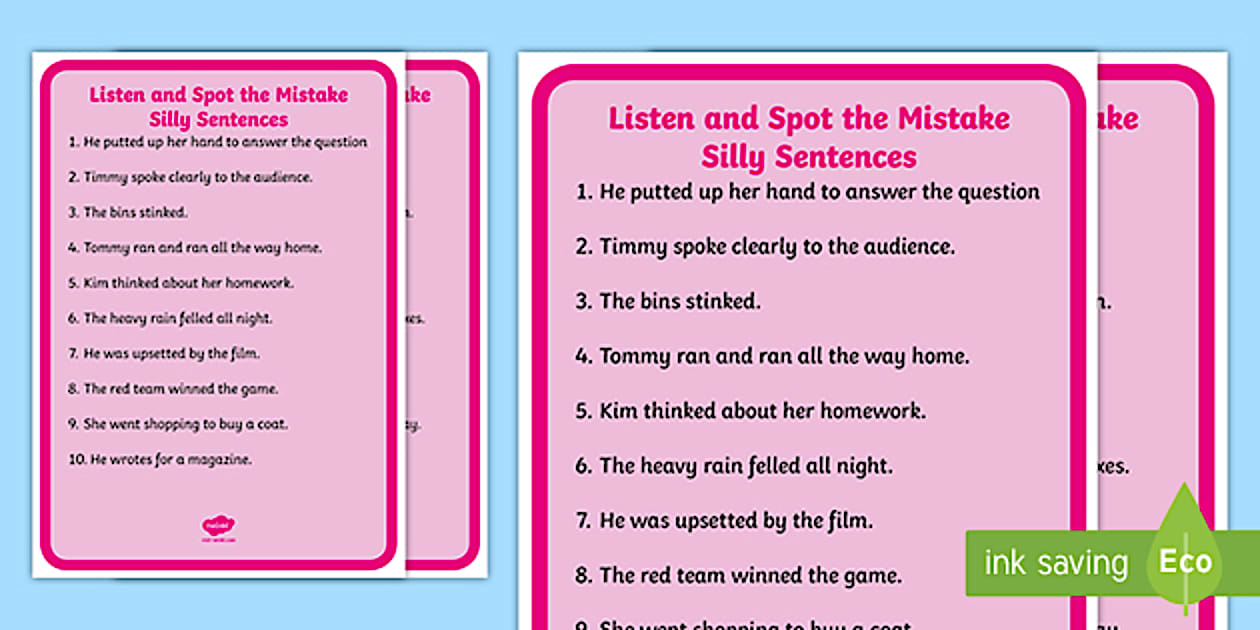 Listen and Spot The Mistake 6 (teacher made) - Twinkl