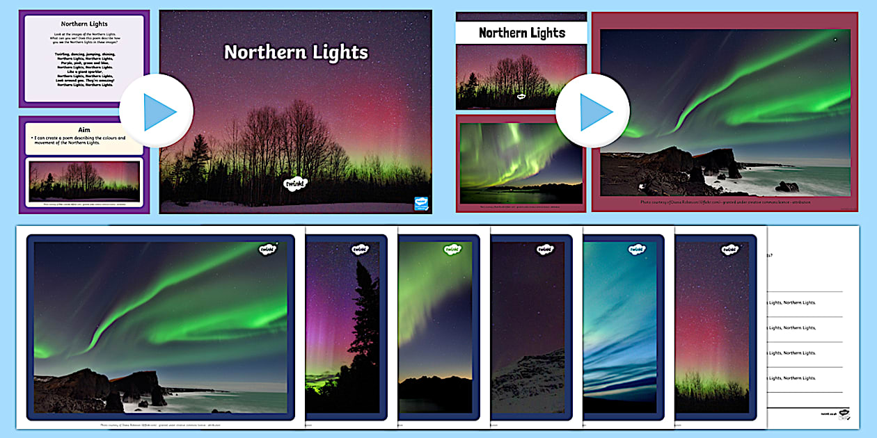 Northern Lights Poetry Resource Pack (professor feito)