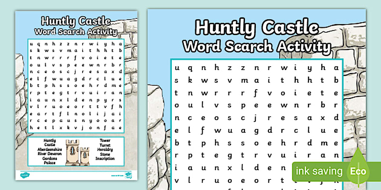 Huntly Castle Word Search Activity - Primary Resources