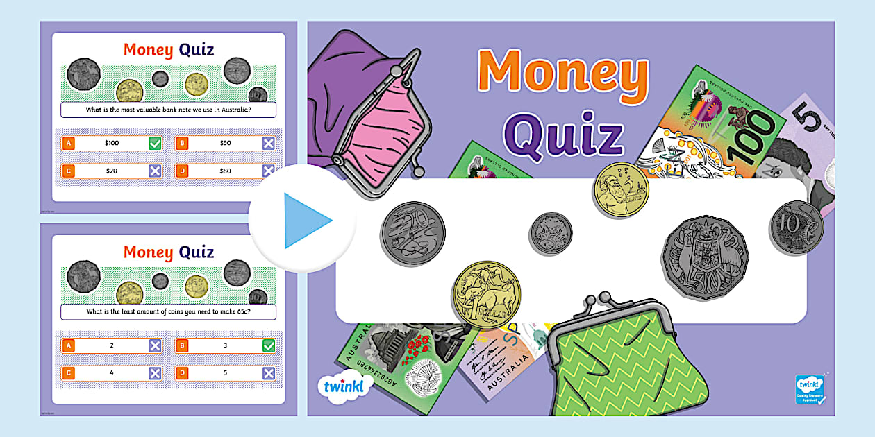 Money Maths PowerPoint Quiz (teacher made) - Twinkl