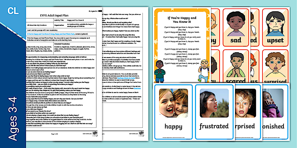 EYFS Happy and You Know It Adult Input Plan & Resource Pack