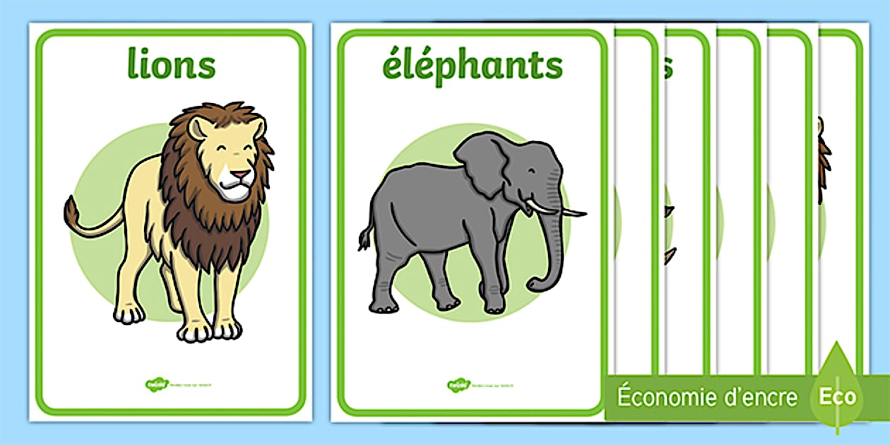 Editable Posters : les animaux du zoo (teacher made)