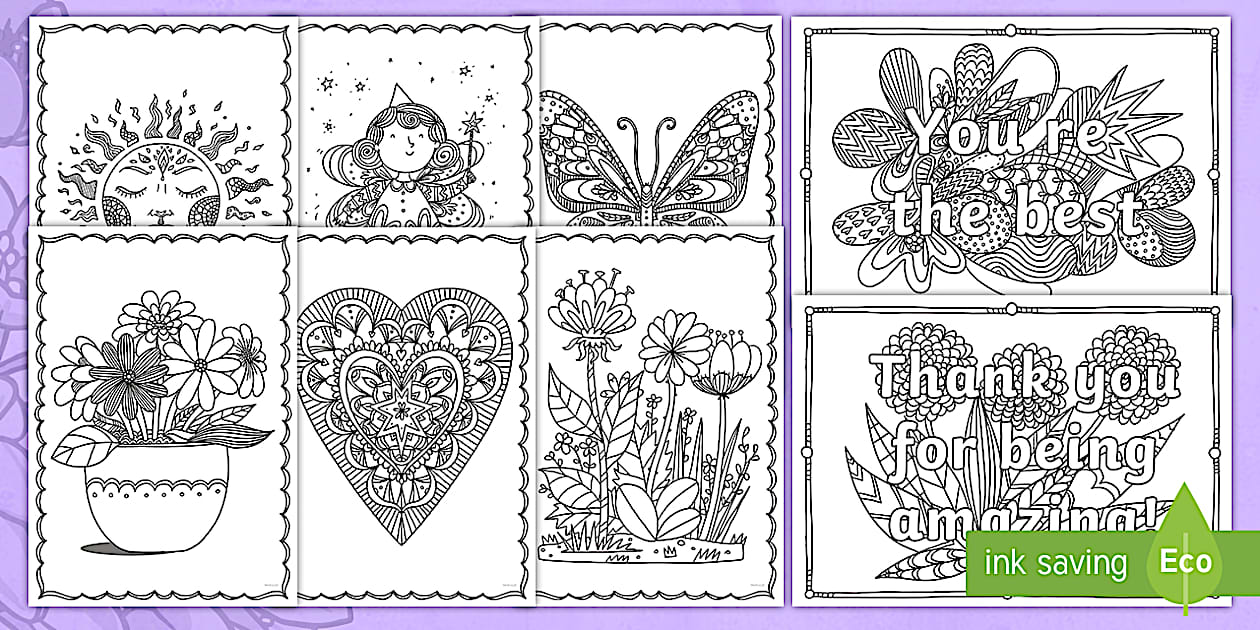 Adult Colouring Mindfulness Mother's Day Pages