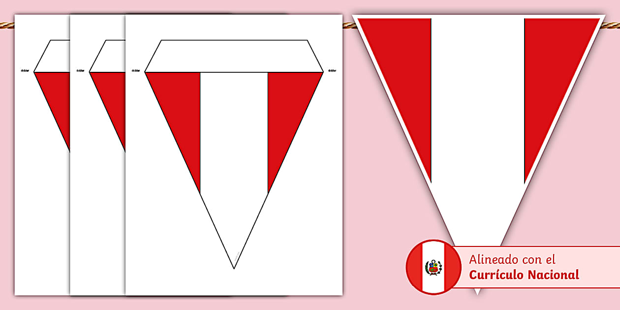 Banderines: Perú - Decoración 28 de julio (teacher made)