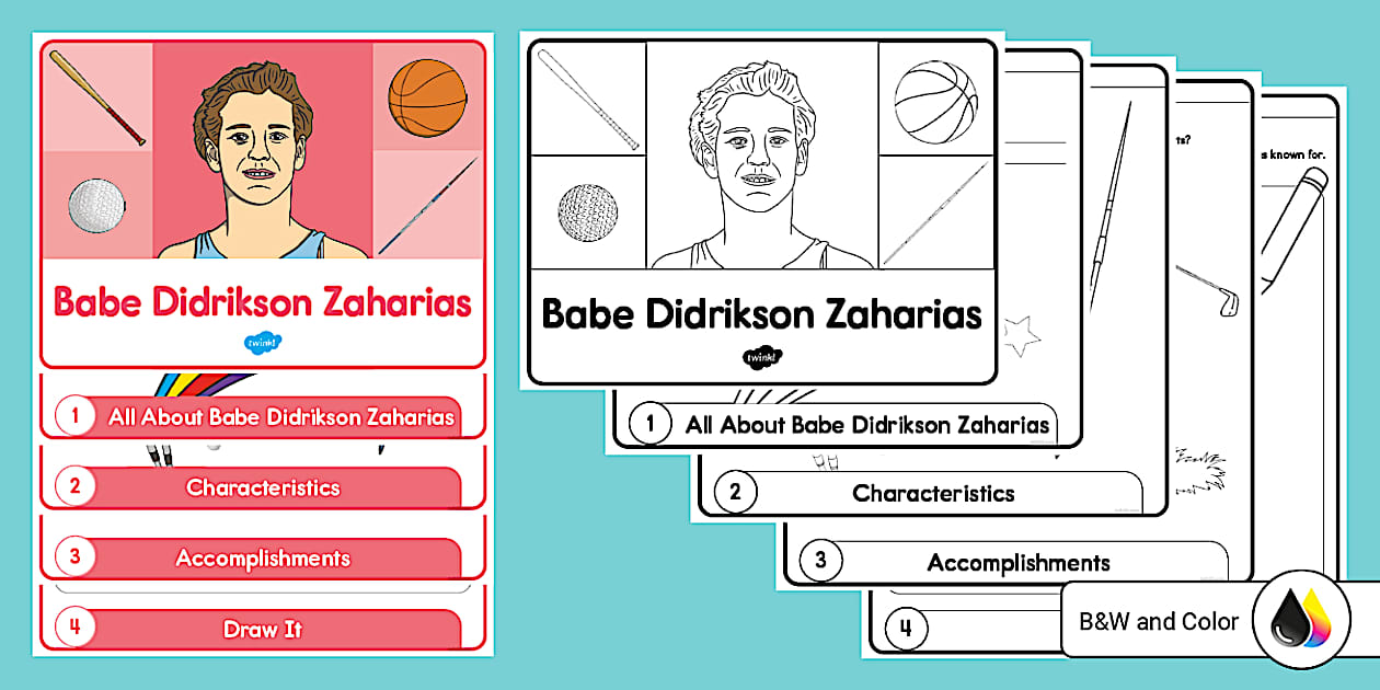Babe Didrikson Zaharias Flipbook for K-2nd Grade