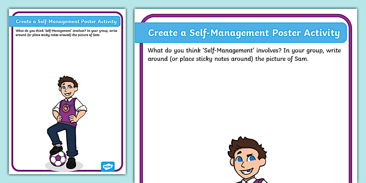 Create a Self-Management Poster Activity - Twinkl