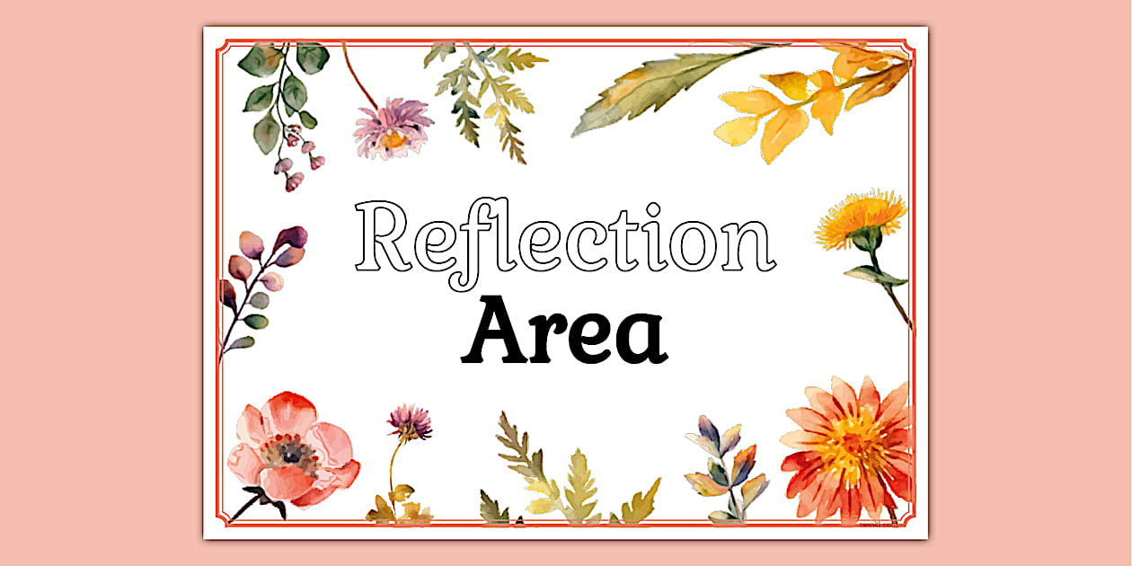 Wildflower Botanical Themed Reflection Area Display Poster