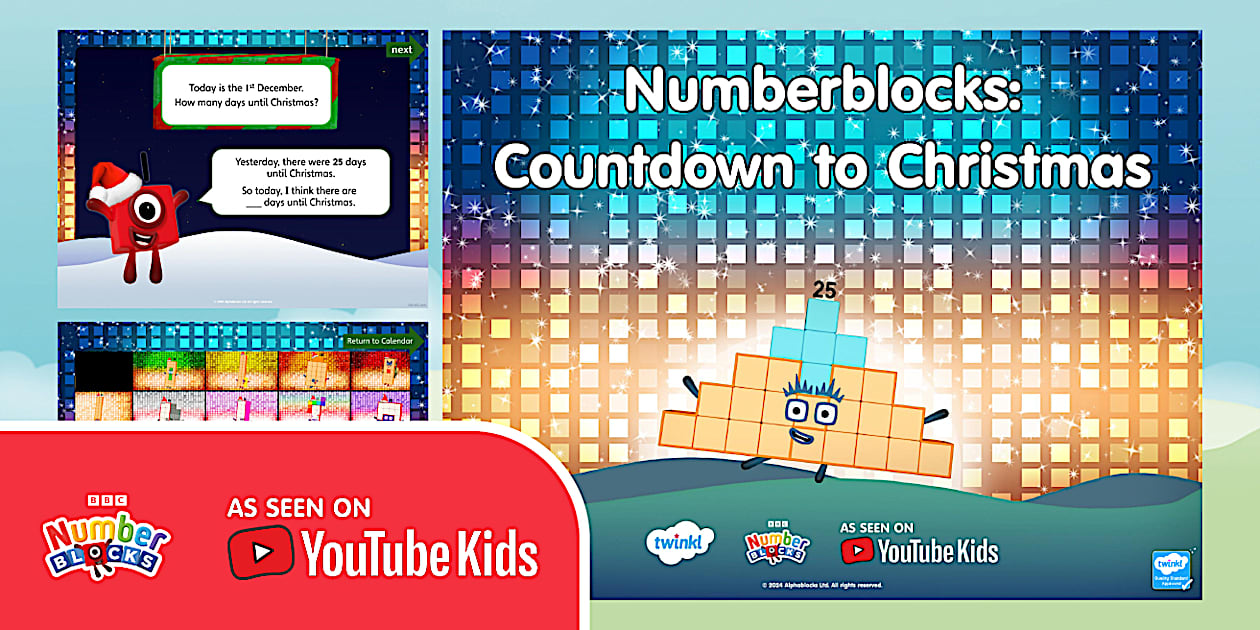 Numberblocks: Countdown to Christmas PowerPoint - Twinkl