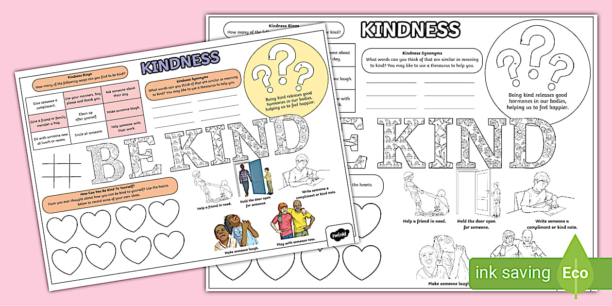 Years 5-6 Kindness Day Activity Mat (Teacher-Made) - Twinkl