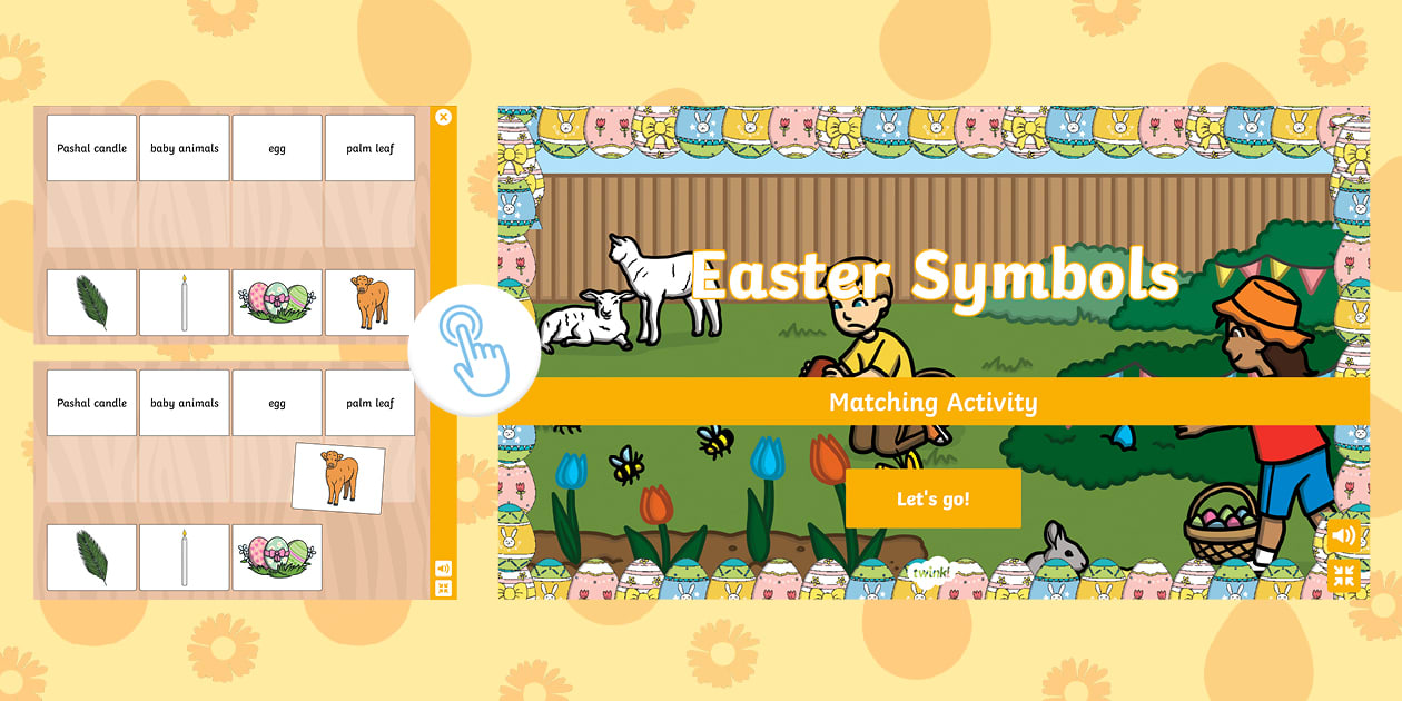 Easter Symbols Interactive Matching Game (teacher made)
