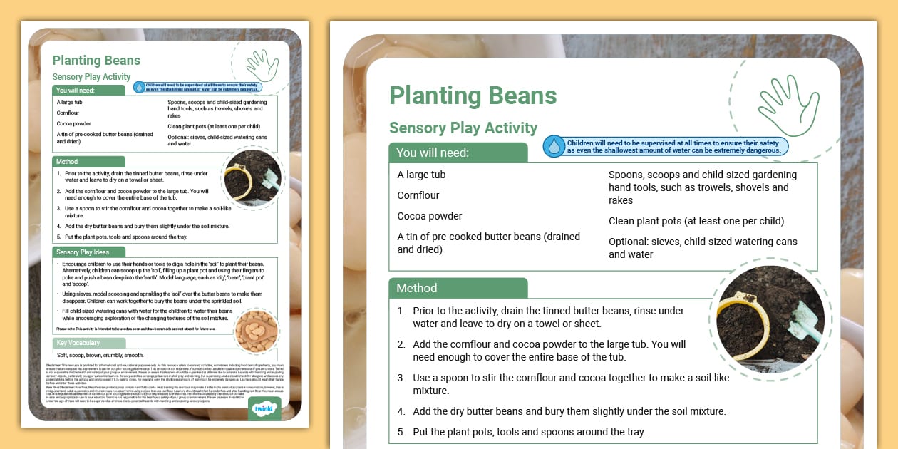 Planting Beans Sensory Play Activity | Twinkl (teacher made)