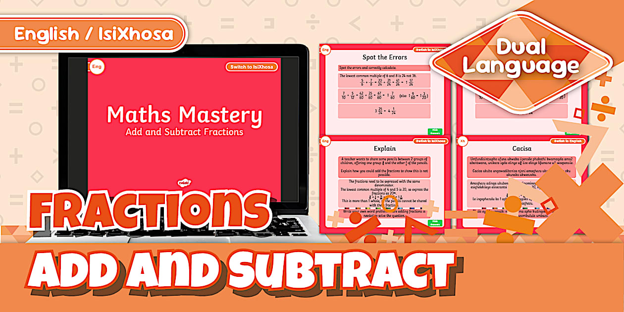 Grade 4 Maths Term Fractions Add and Subtract Maths Mastery Activities