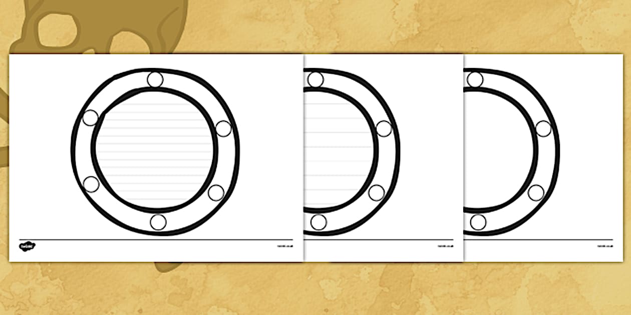 Porthole Shape Writing Frames - Twinkl