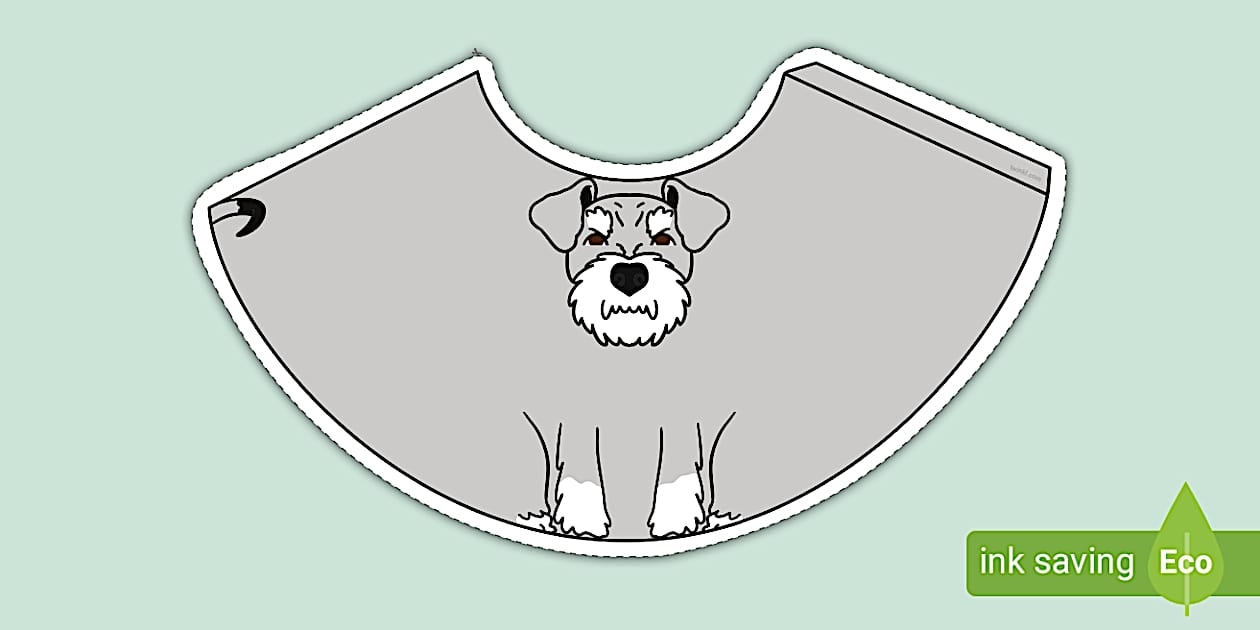 Miniature Schnauzer Dog Cone Character (teacher made)