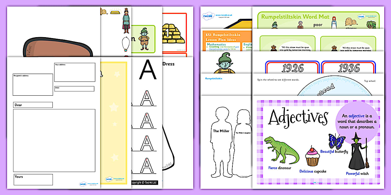 Rumpelstiltskin KS1 Lesson Plan Ideas and Resource Pack - pack