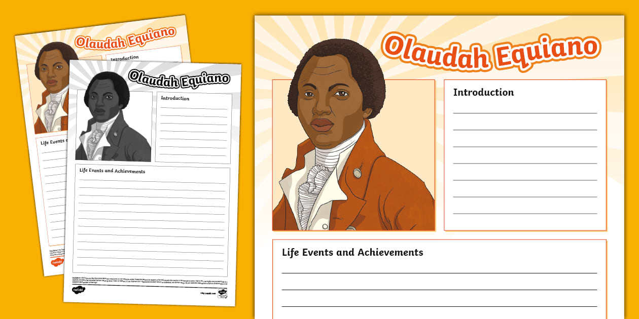 Olaudah Equiano Biography Template (Teacher-Made) - Twinkl