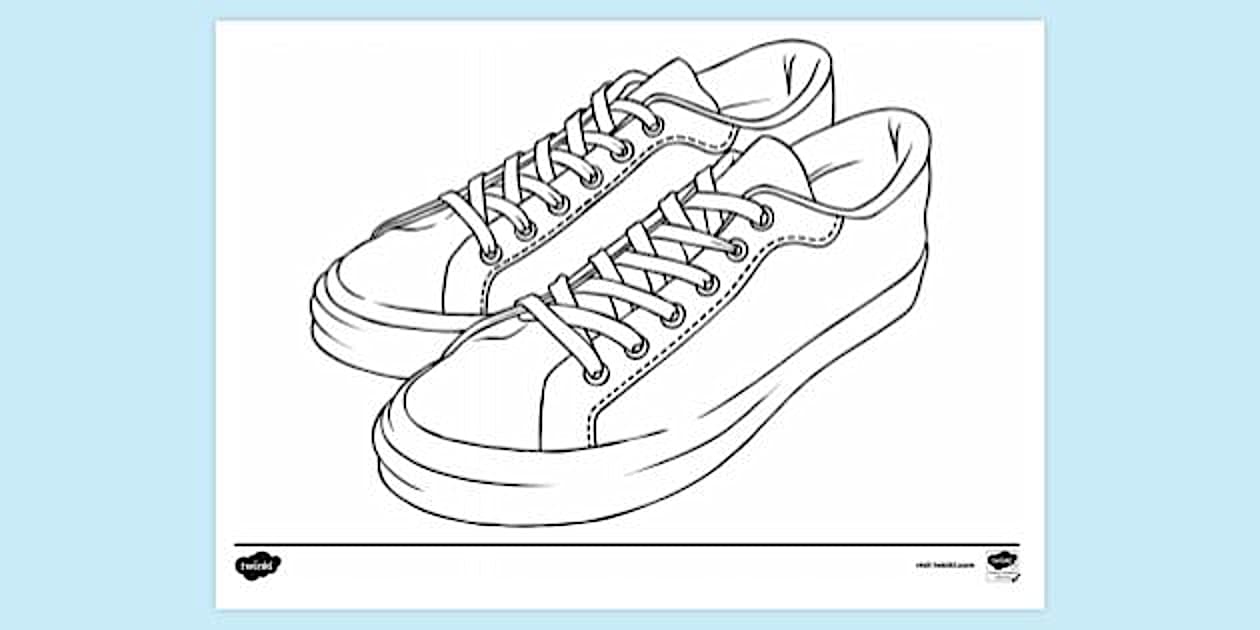 Shoes Colouring Sheet | Colouring Sheets (teacher made)