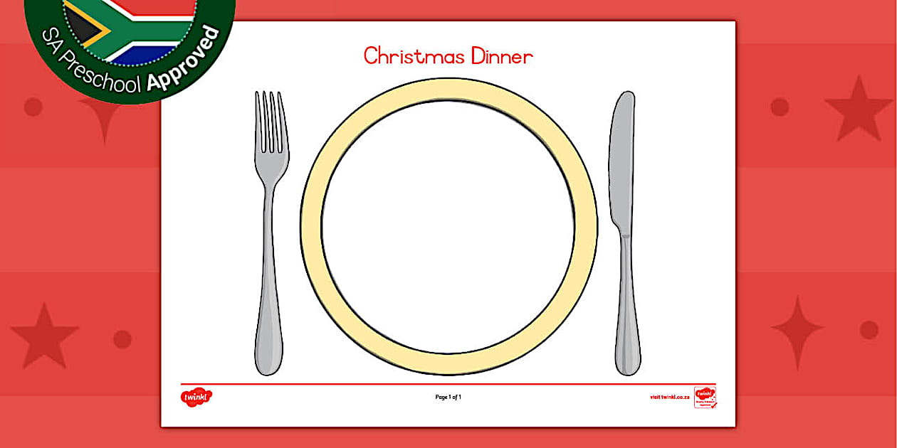 Preschool Christmas Dinner Drawing - Twinkl South Africa