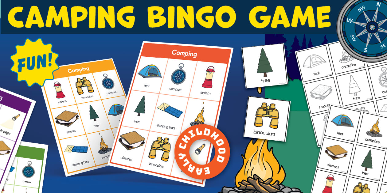Early Childhood Camping Bingo Game (Teacher-Made) - Twinkl