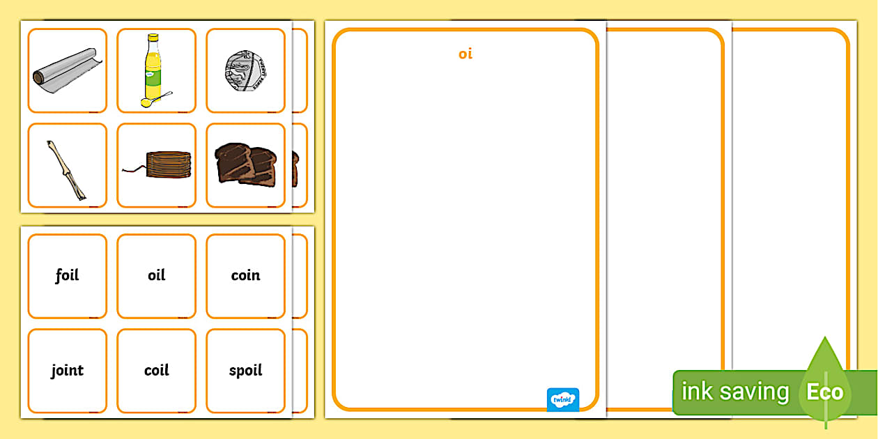 oi Sound Family Sorting and Matching Activity Pack - Twinkl